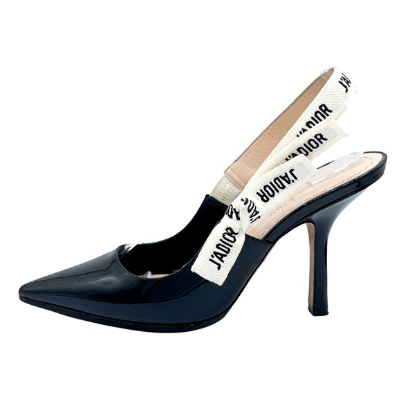 Dior | Shoes | Dior Jadior Twotoned Black Patent Leather White Ribbon ...